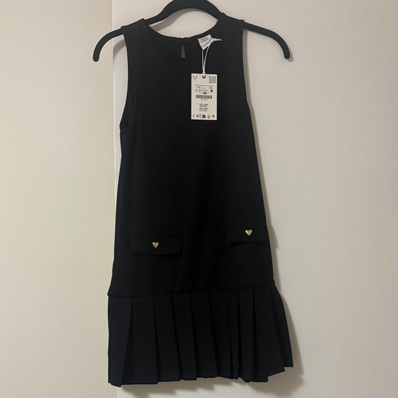 Zara | Dresses | Elegant Navy Blue Zara Sleeveless Uniform Kids Dress ...
